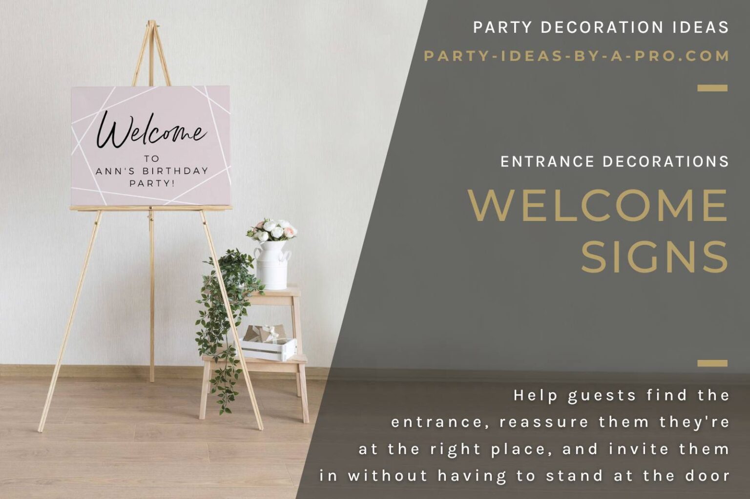 Custom Party Welcome Signs - Party Decoration Ideas by a Pro