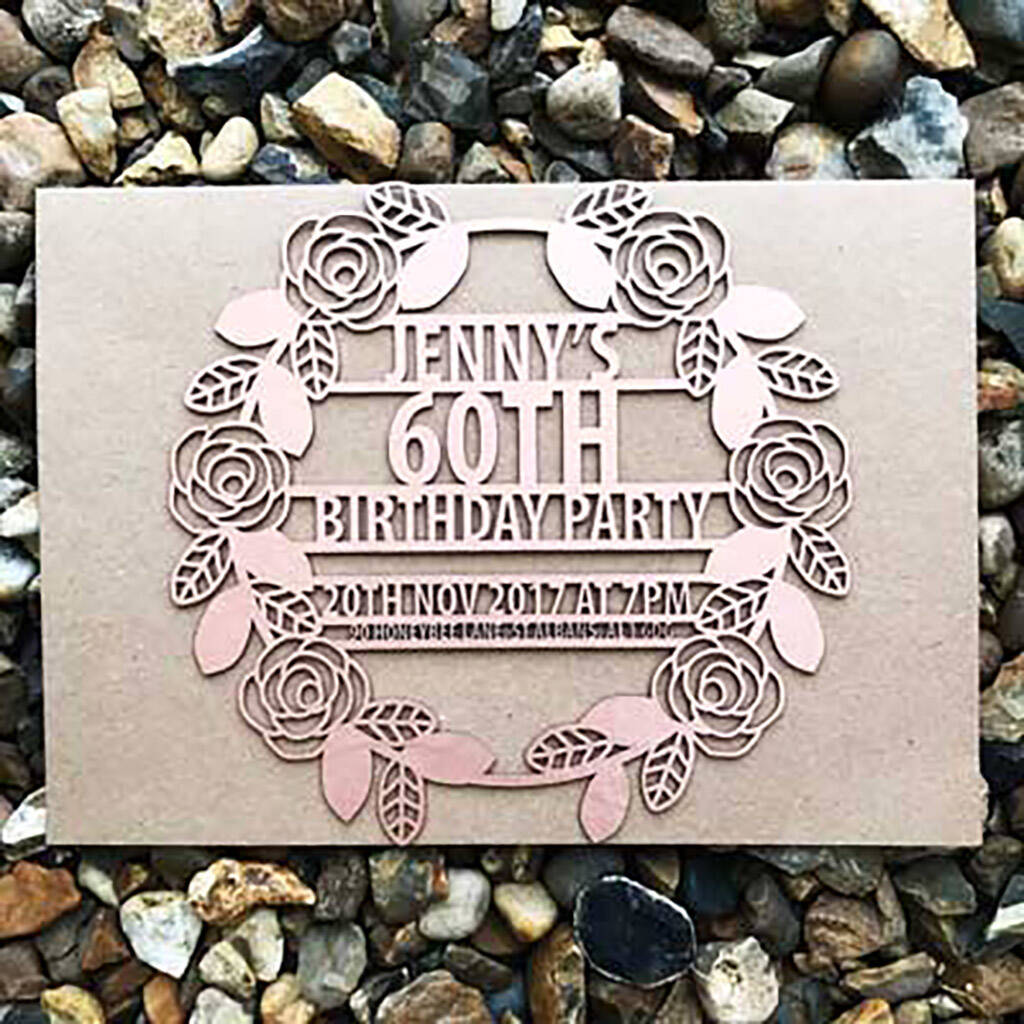 By a Pro: Creative & Unusual 60th Birthday Invitation Ideas