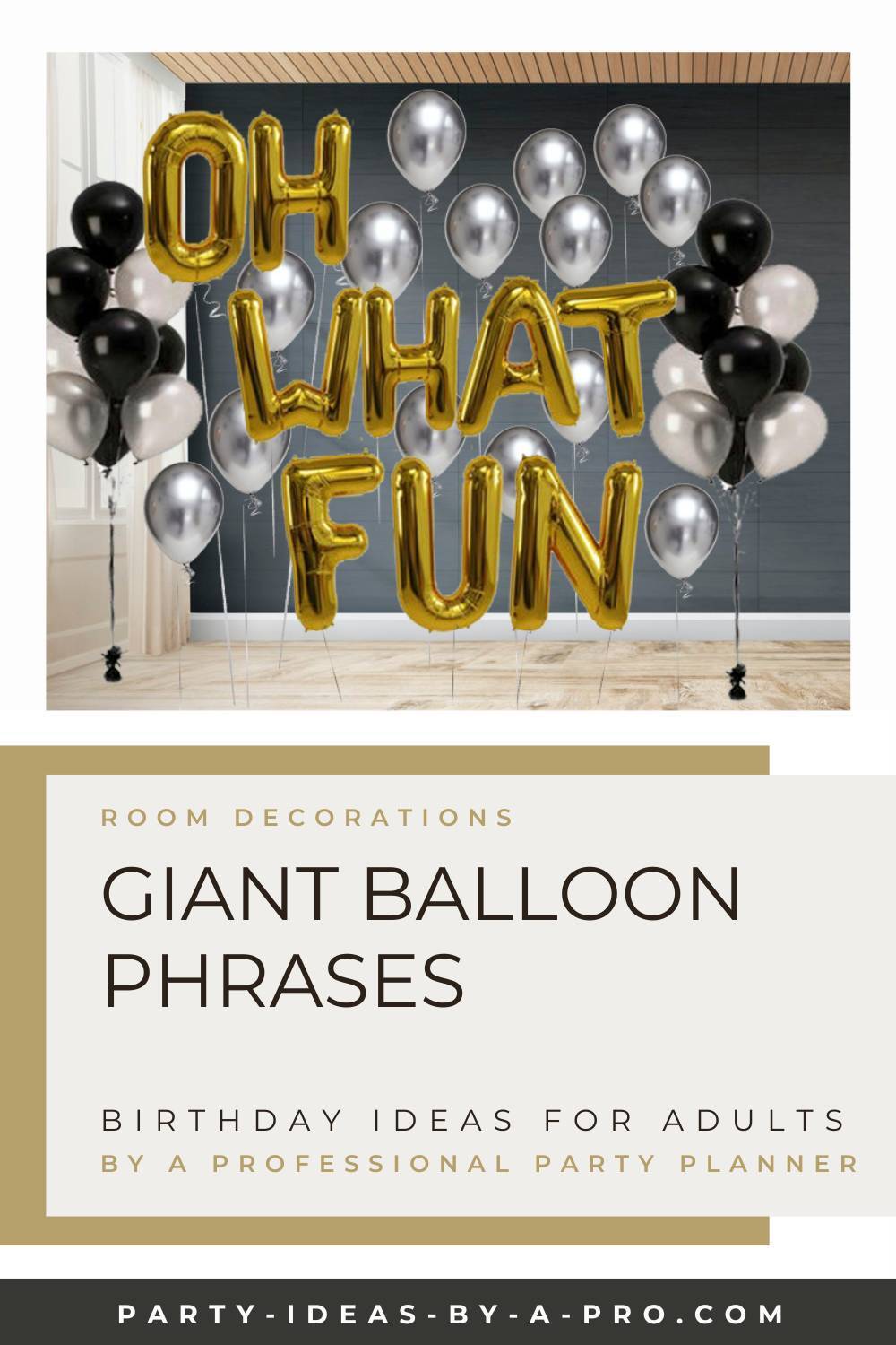 Balloon Words and Phrases - Party Decoration Ideas by a Pro