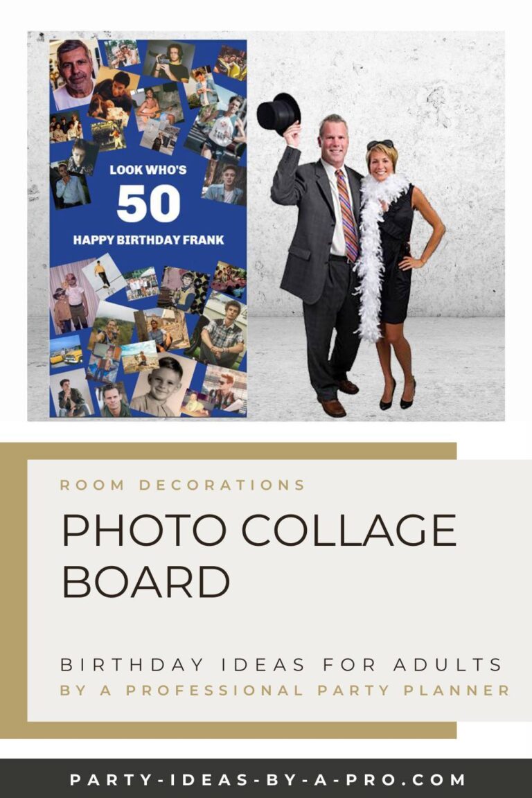 Custom Photo Collage Board - Party Decoration Ideas by a Pro