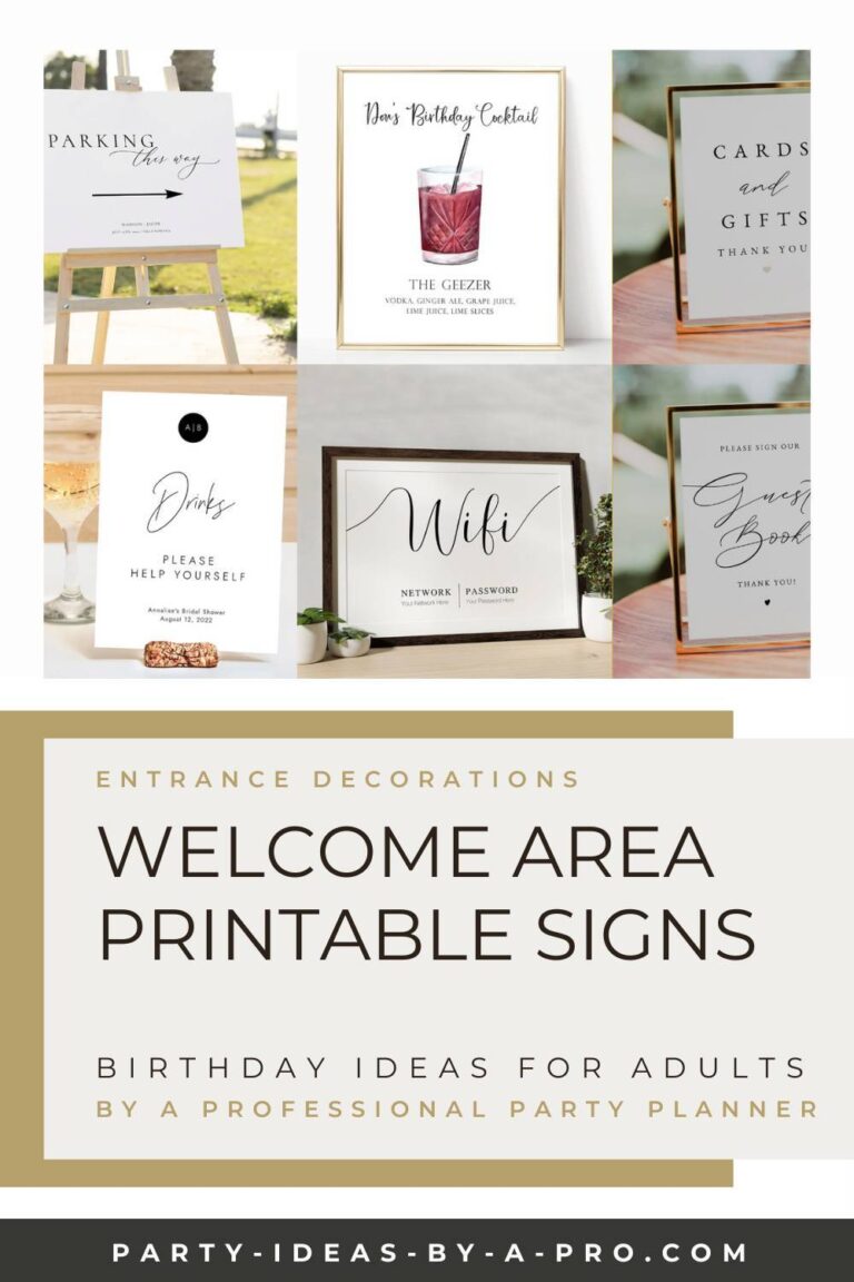Printable Party Signs - Party Decoration Ideas by a Pro