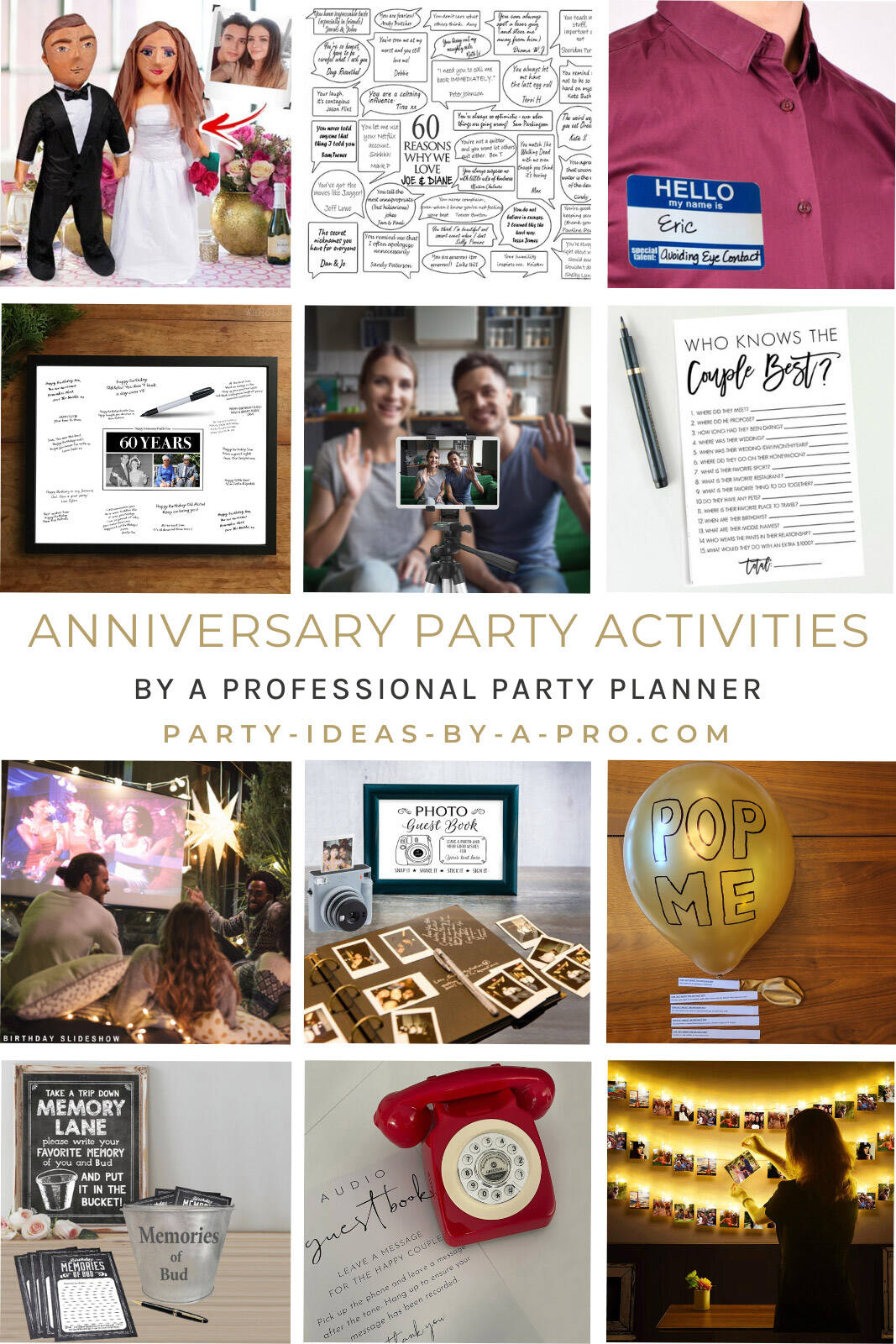 By a Pro: Anniversary Party Activities by a Professional