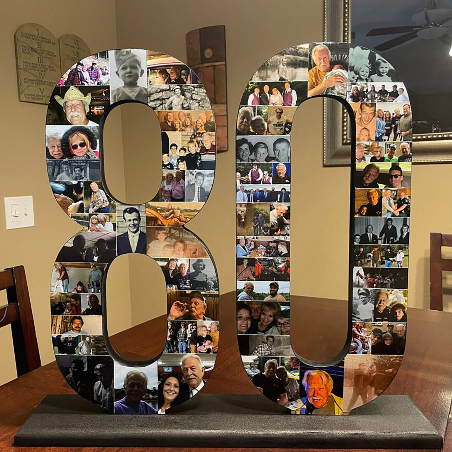 Photo Collage Number Cutouts - Party Decorations by a Pro