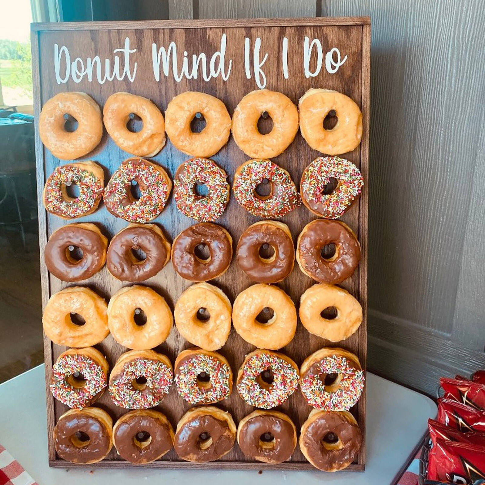 By a Pro: Donut Wall Display Stands | Dessert Table Display