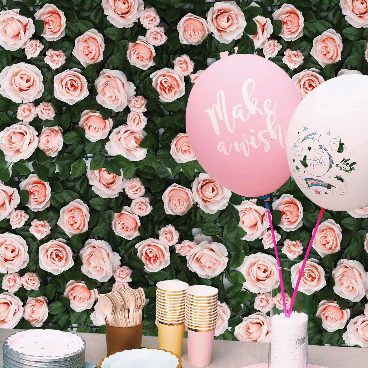 Flower Wall Party Backdrops | Party Ideas by a Pro