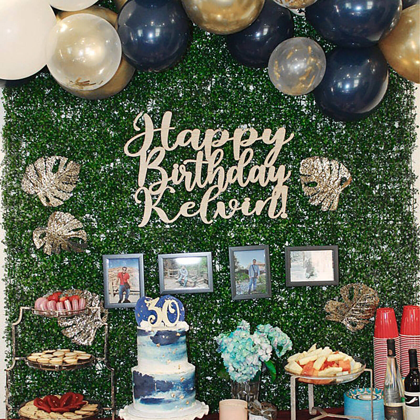Boxwood Hedge Grass Party Backdrops | Party Ideas by a Pro