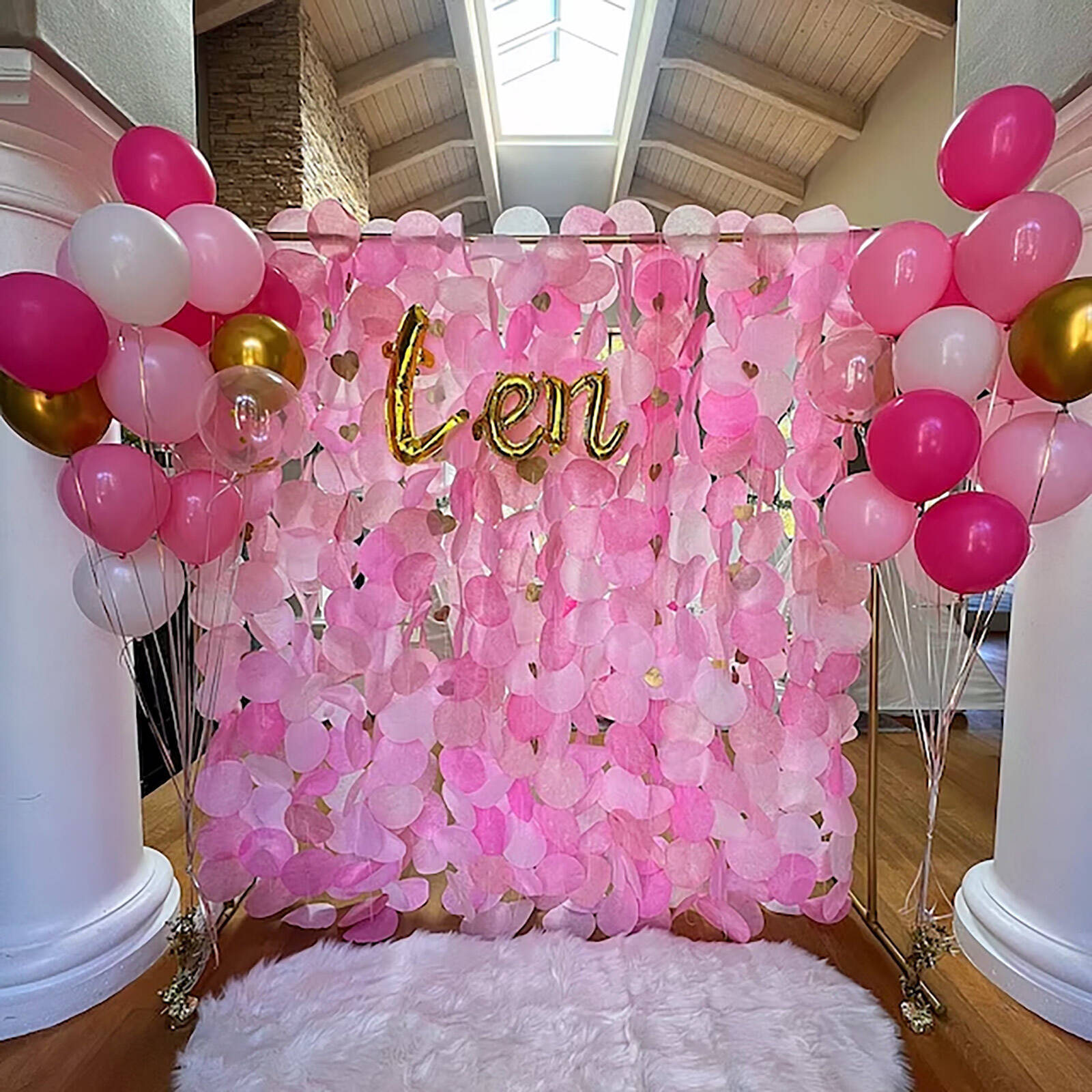 Paper Circle Garland Backdrops | Party Ideas by a Pro