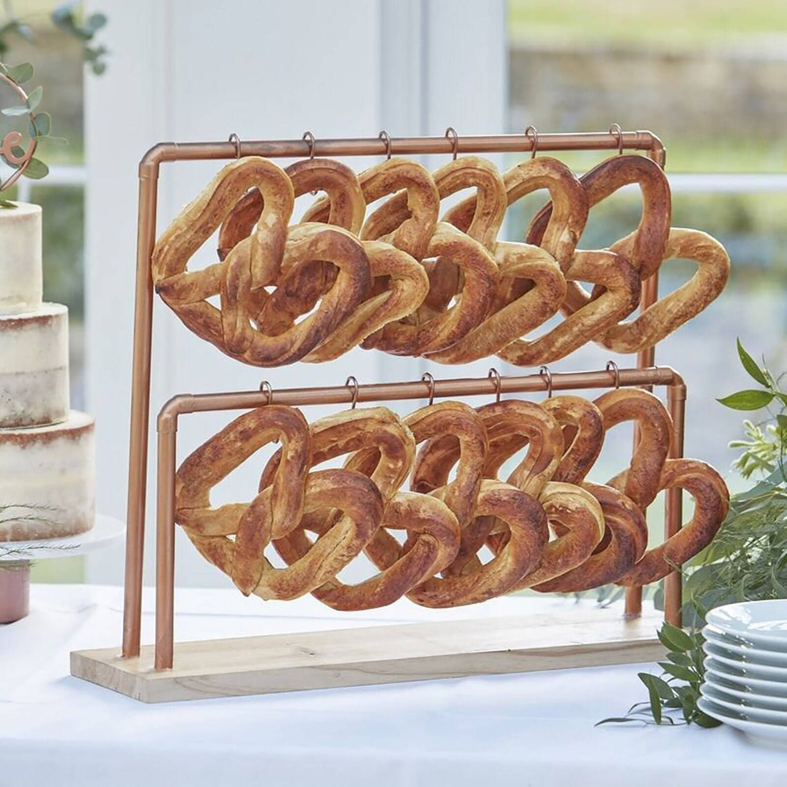 By a Pro: Pretzel Wall Display Stands | Dessert Table Display