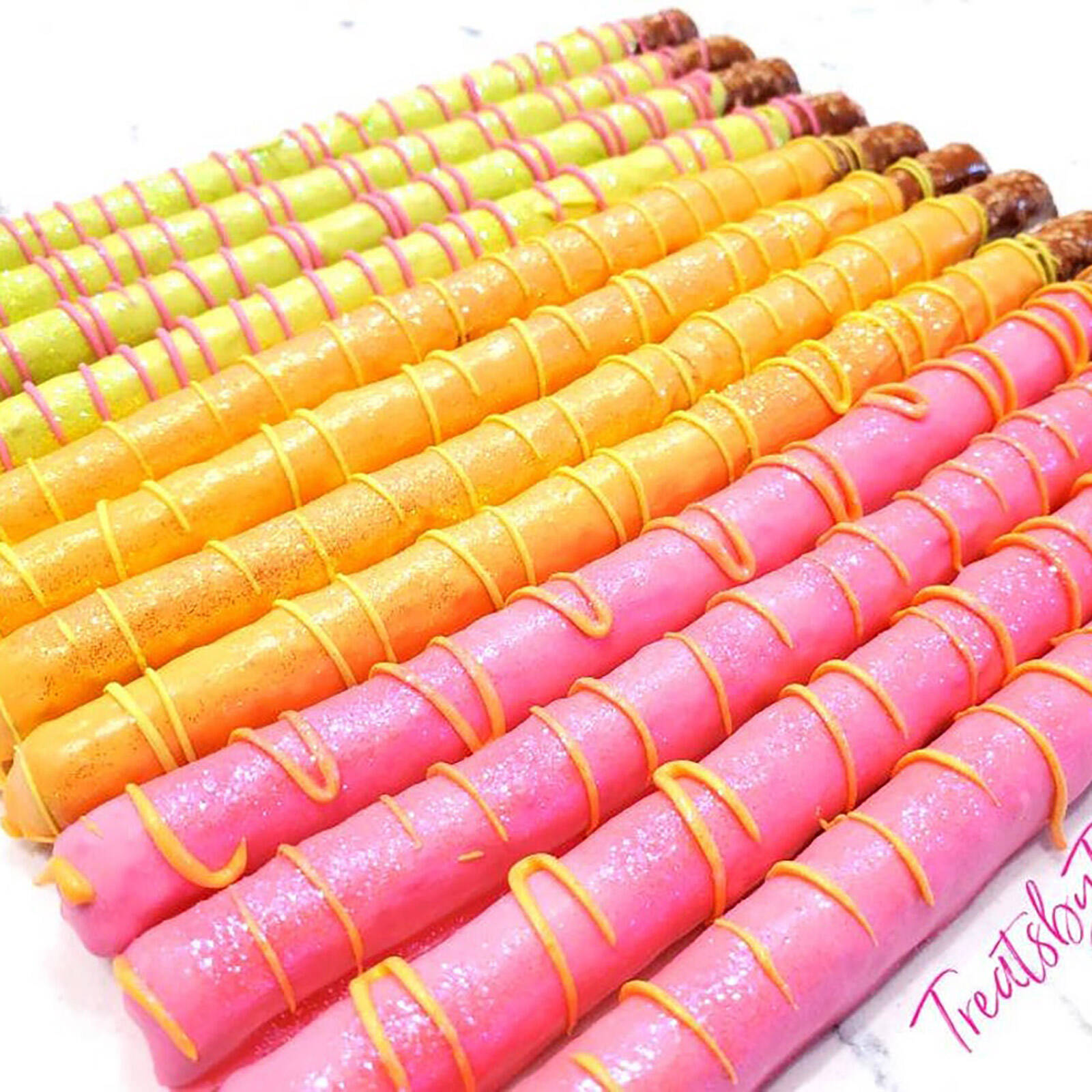 By a Pro: Decorated Pretzel Rods | Popular Dessert Table Treats