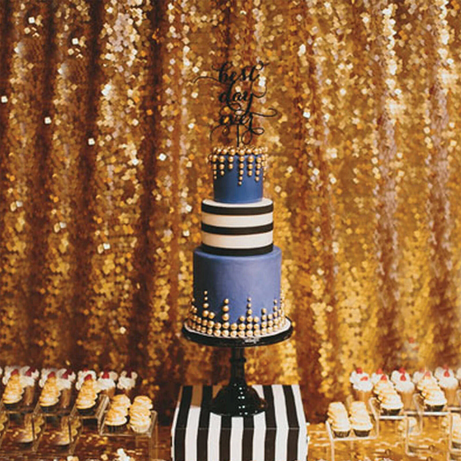Sequin Fabric Party Backdrop | Party Ideas by a Pro