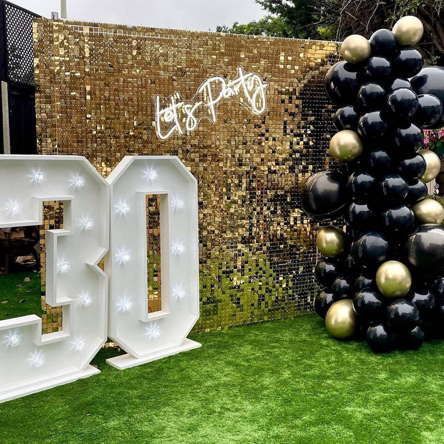 Sequin Shimmer Party Backdrop | Party Ideas by a Pro