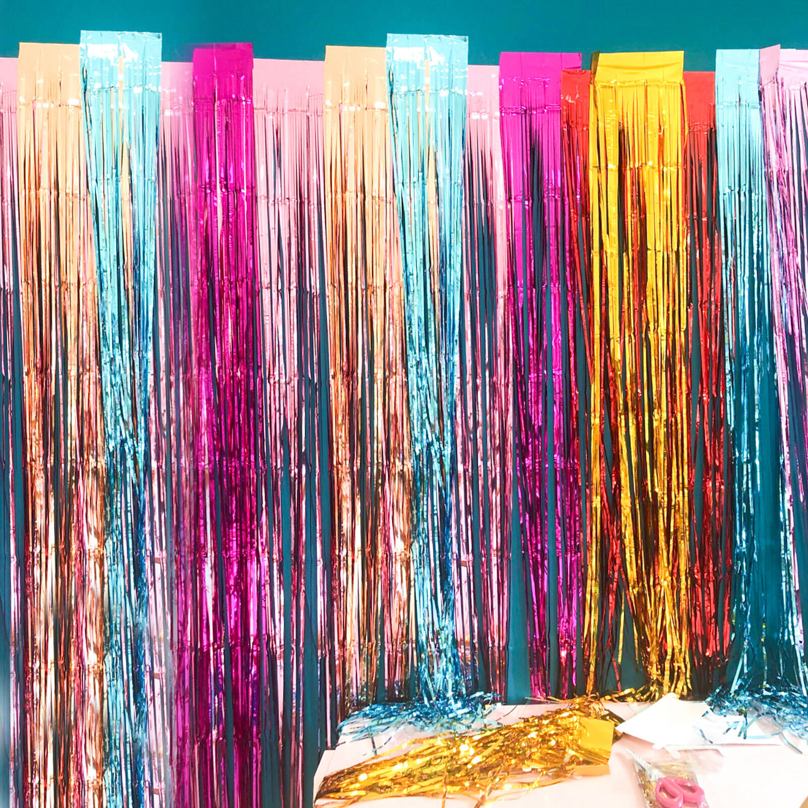 Striped Foil Fringe Backdrops | Party Ideas by a Pro