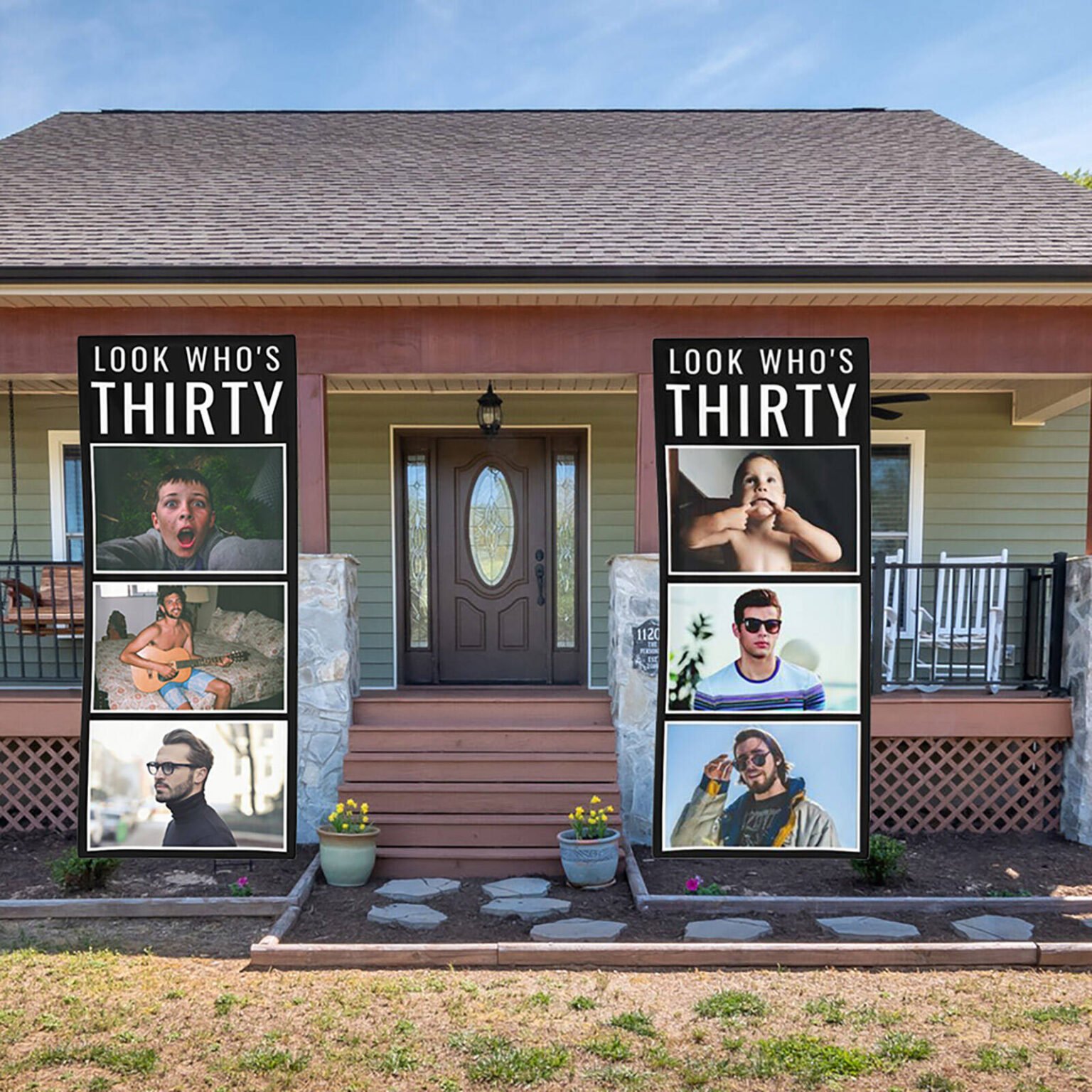 'Through the Years' Custom Photo Party Banners - By a Pro
