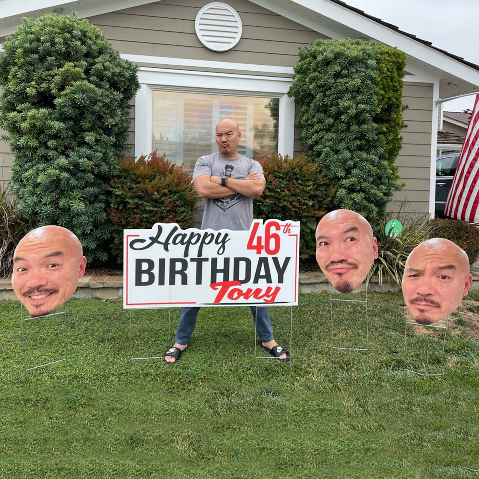 Custom Face Yard Sign - Party Decorations by a Professional