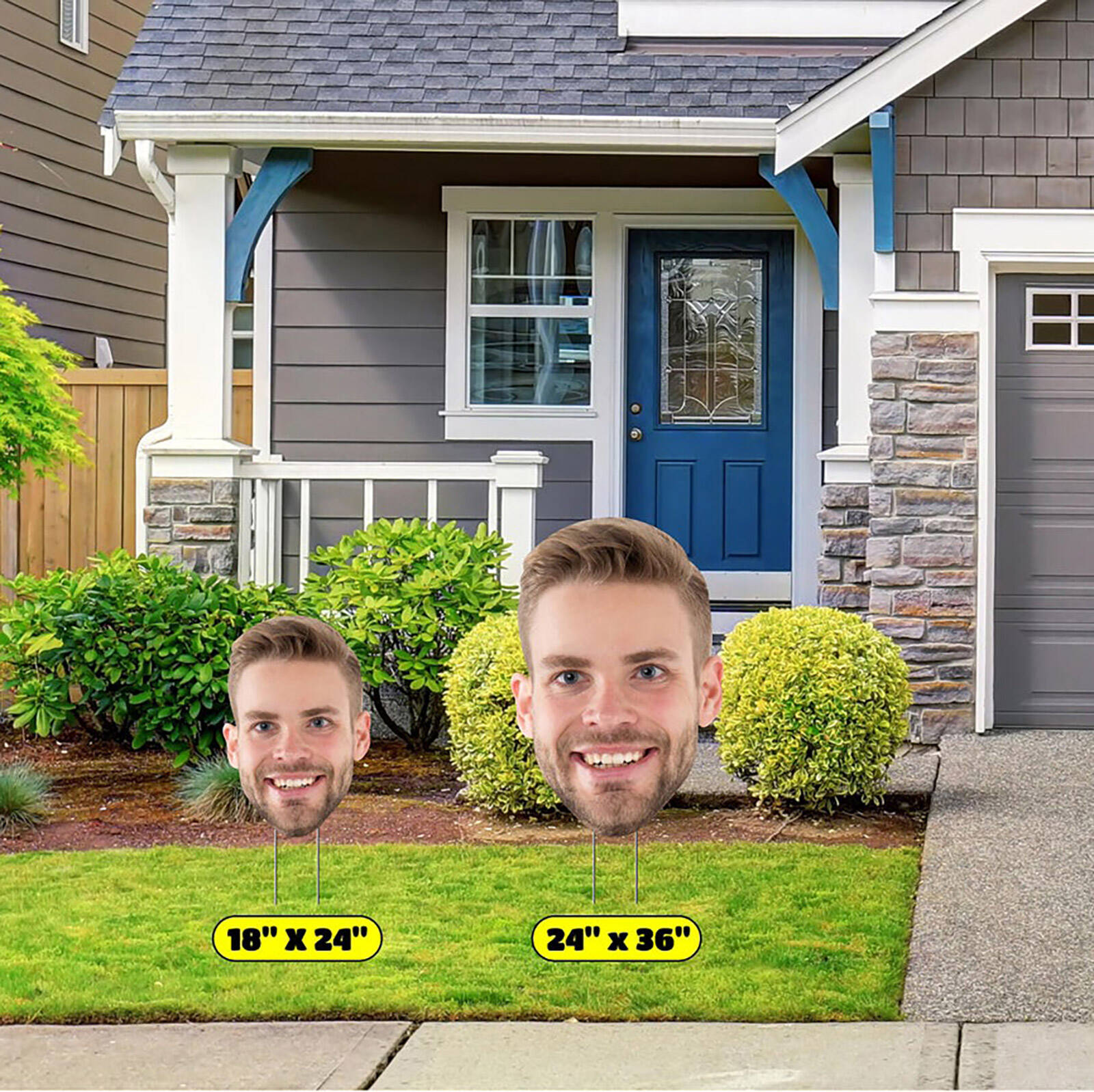 Custom Face Yard Sign - Party Decorations by a Professional